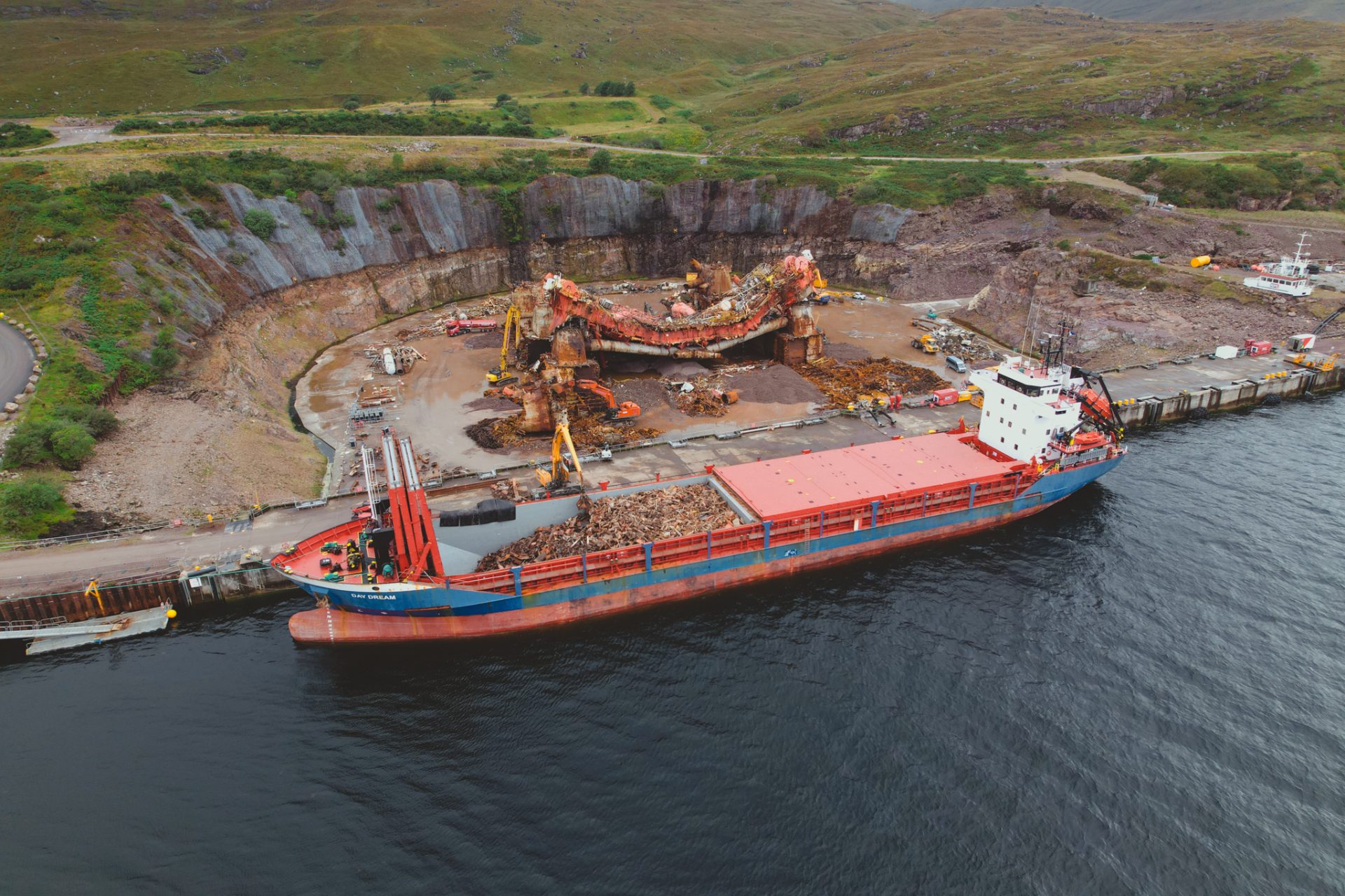 Successful load out of processed steel from Kishorn Port - Kishorn Port